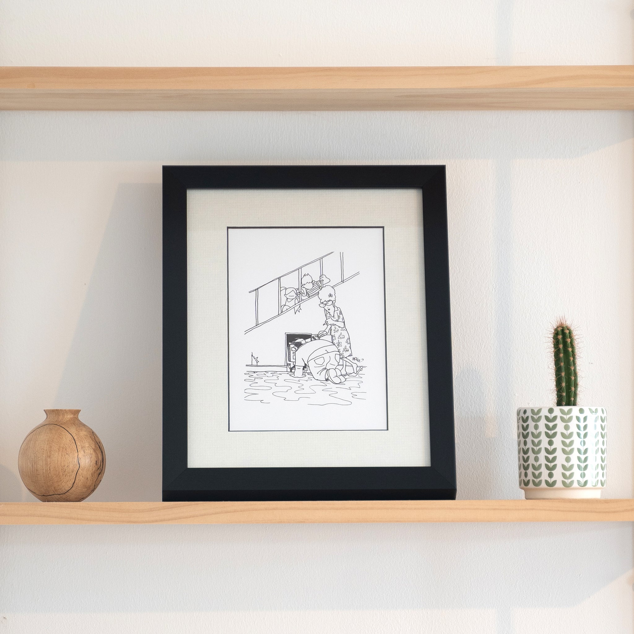 Feeding The Meter - Mini Print by Pete McKee - Buy Now