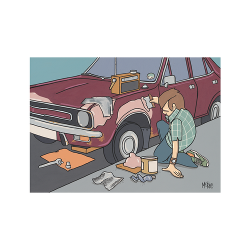 Keeping It All Together - Print by Pete McKee - Buy Now