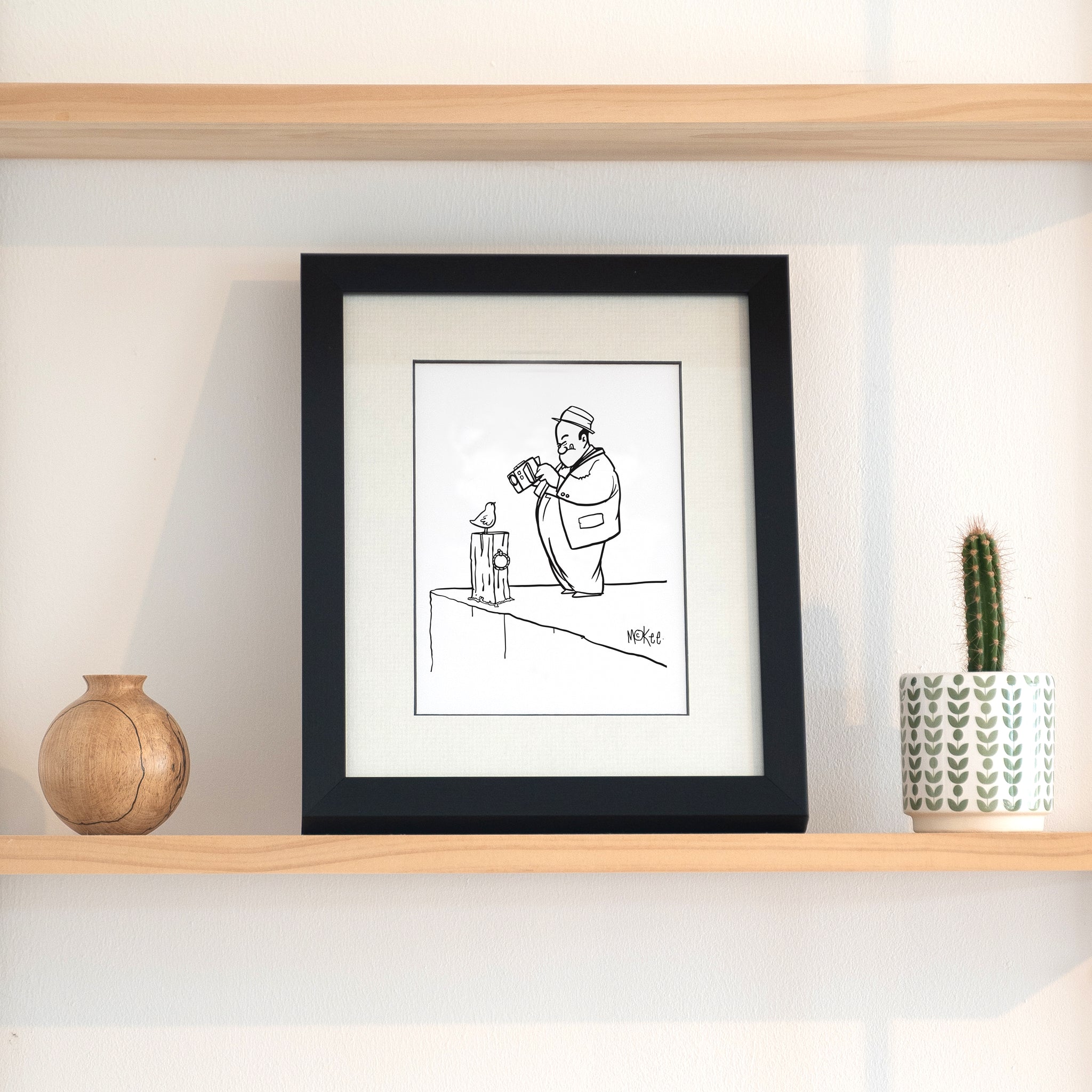 Watch The Birdie - Mini Print by Pete McKee - Buy Now